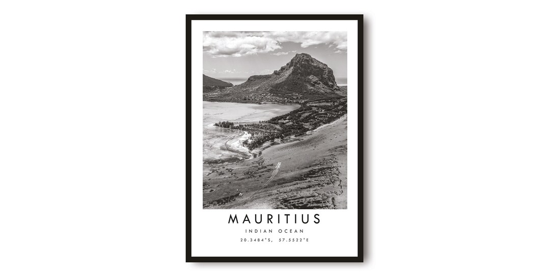 Mauritius Travel Print, Mauritius Poster, Unique Wall Art, Minimalist ...