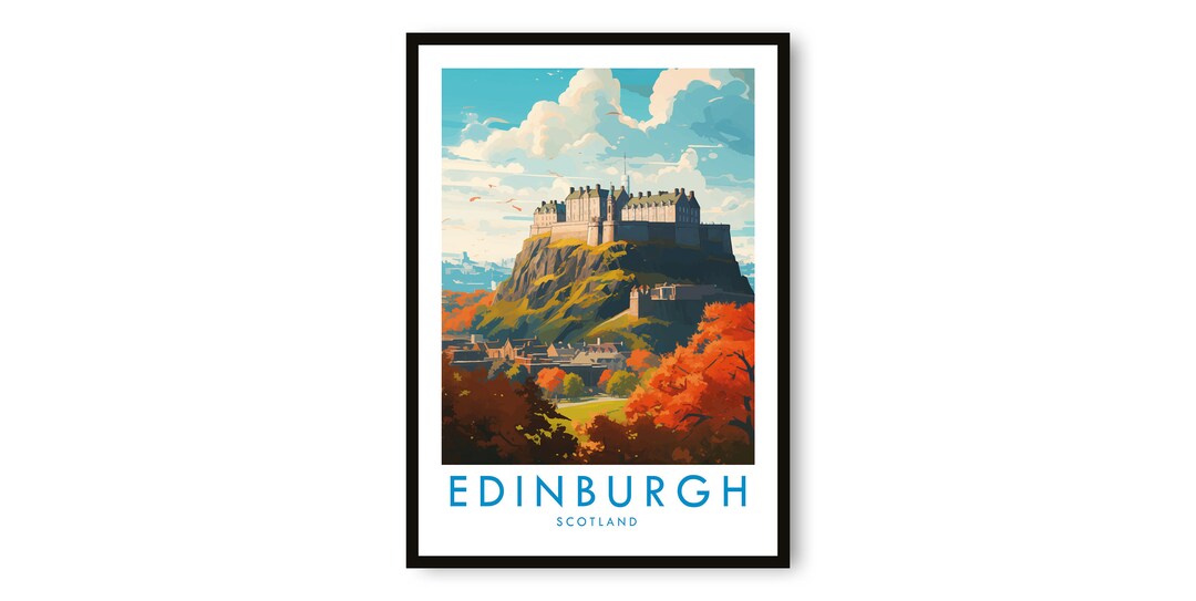 Edinburgh Travel Print, Edinburgh Travel Poster, United Kingdom Print ...