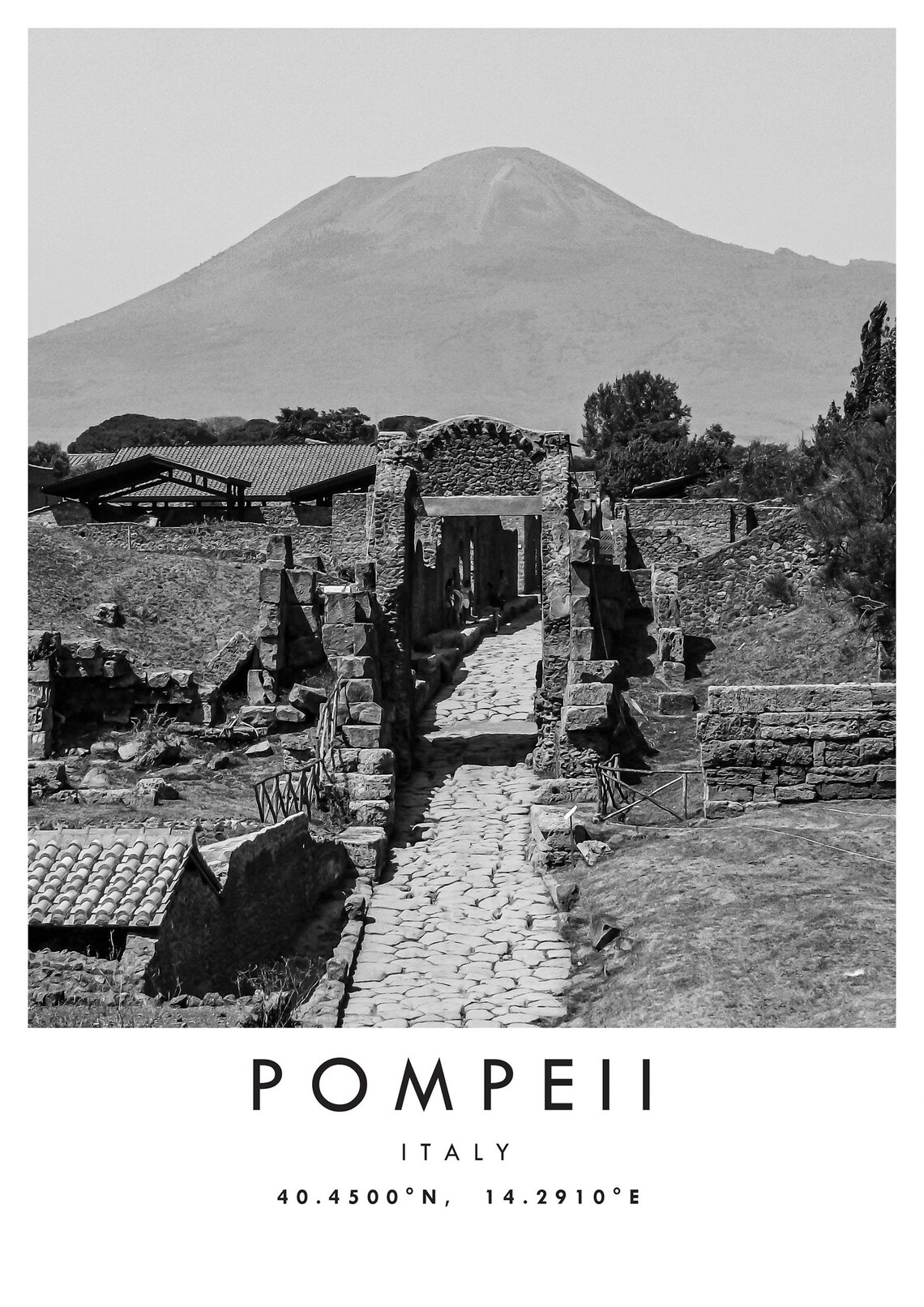 Pompeii Travel Print Pompeii Poster Unique Wallart Decor | Etsy