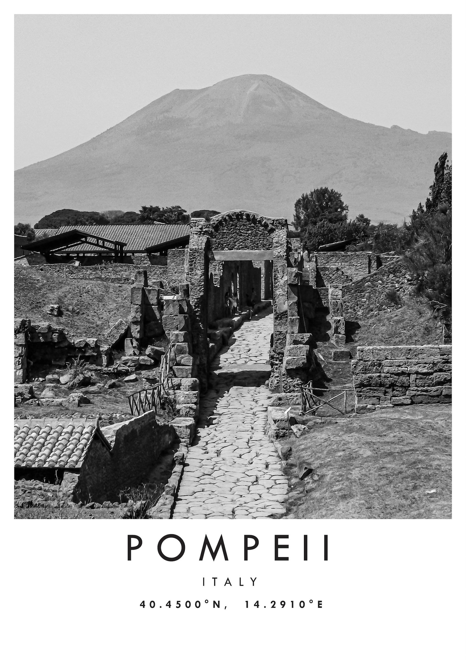Pompeii Travel Print Pompeii Poster Unique Wallart Decor | Etsy
