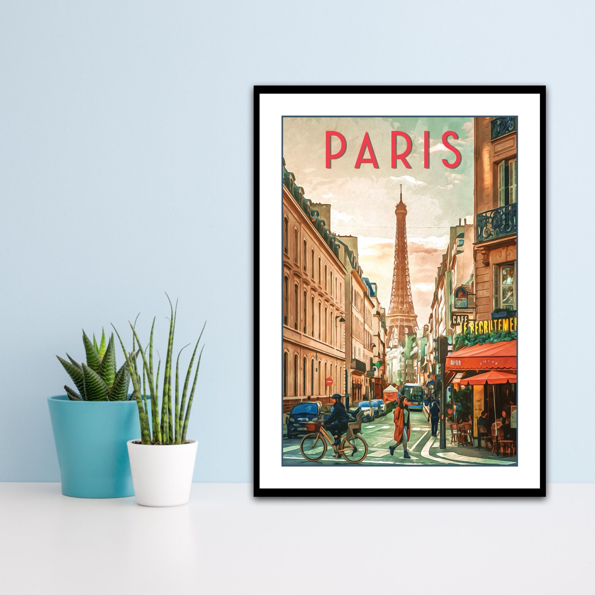 Paris Travel Poster France Poster Colourful Print Unique - Etsy UK