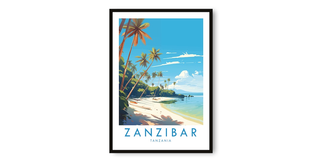 Zanzibar Travel Print, Zanzibar Travel Poster, Tanzania Print, Travel ...