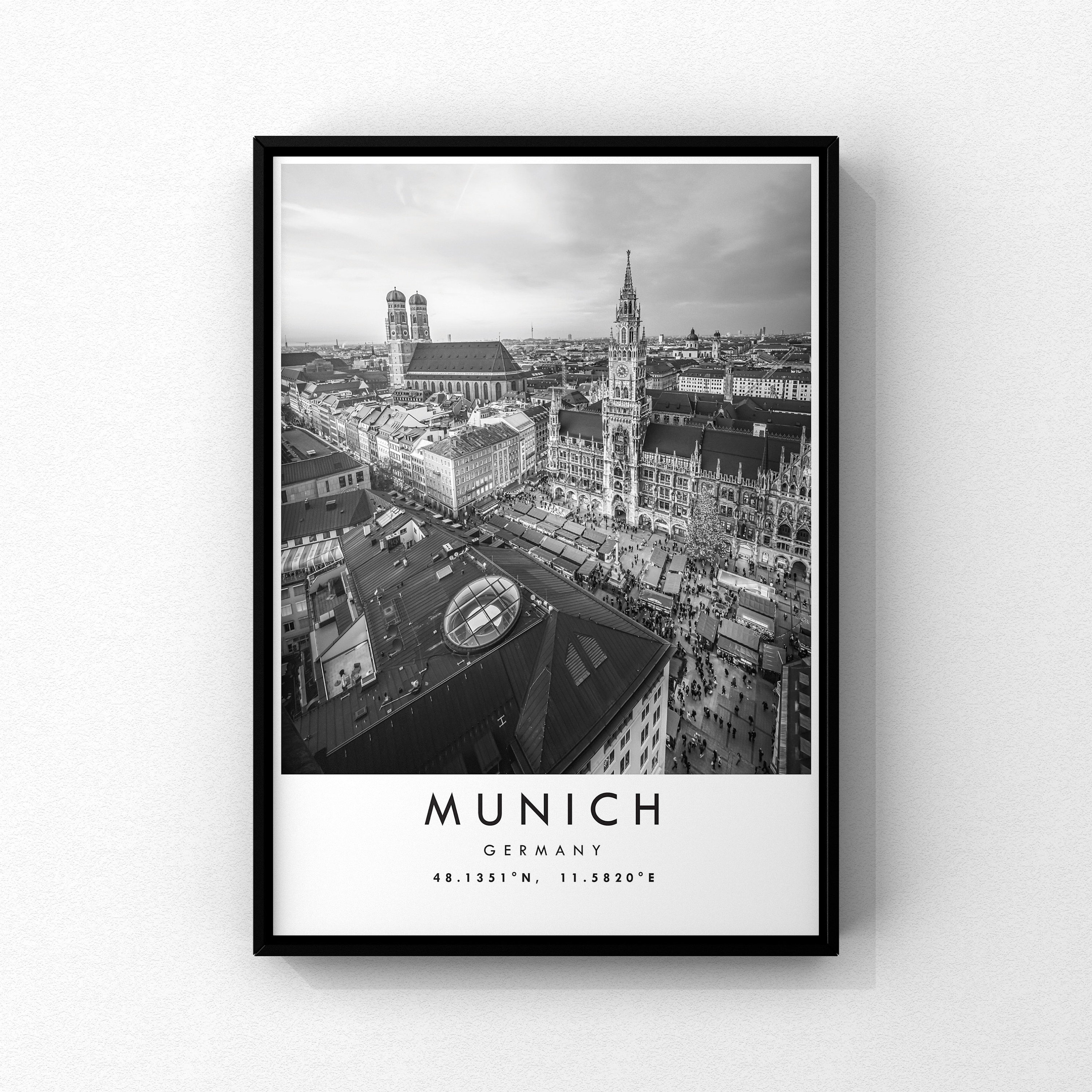 Munich Coordinates Munich Travel Germany Print Munich Wall Art Germany ...