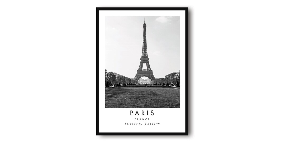 Paris Travel Print, France Poster, Black and White Print, Unique Wall ...