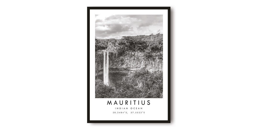 Mauritius Travel Print, Mauritius Poster, Unique Wall Art, Minimalist ...