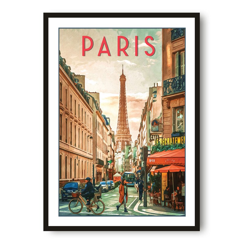 Paris Travel Poster - Etsy