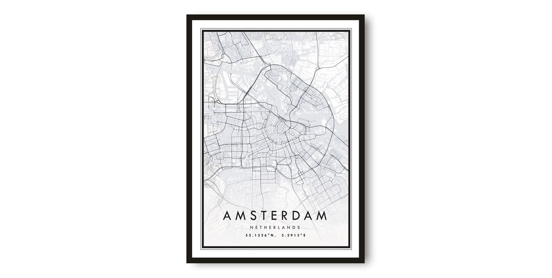 Amsterdam Map Print, Amsterdam Poster Print, City Map Prints Prints of ...