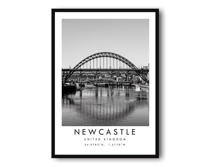 Newcastle Upon Tyne Landmarks Art Print - Etsy UK