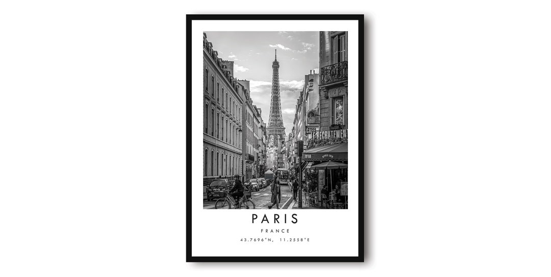 Paris Travel Print, France Poster, Black and White Print, Unique Wall ...