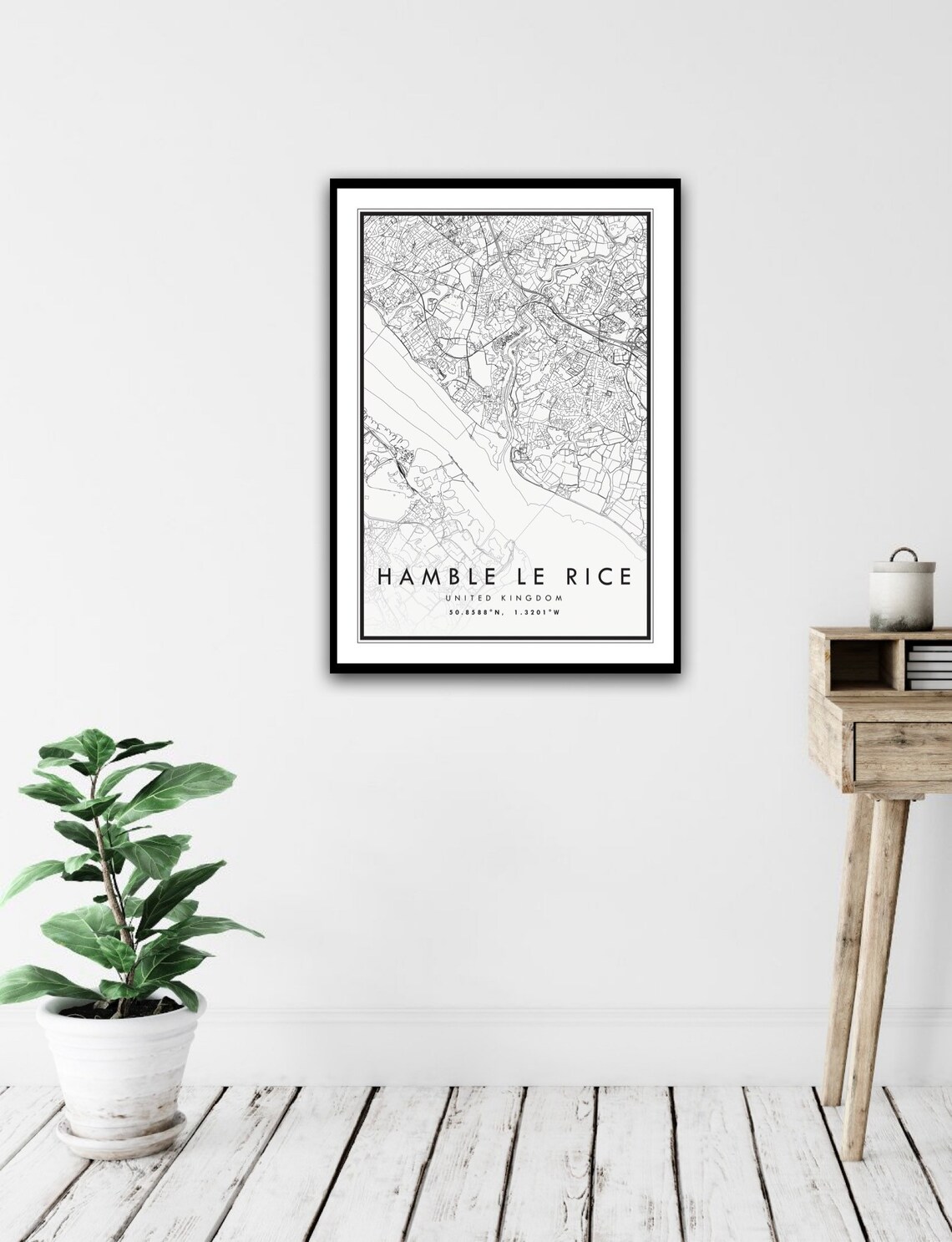 Hamble Le Rice Map Print England Poster Print City Map | Etsy