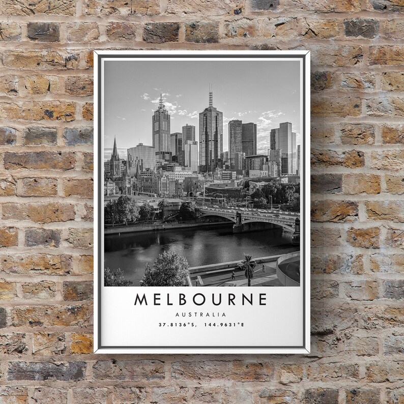 Melbourne Travel Print Melbourne Poster Print Melbourne Wall - Etsy UK