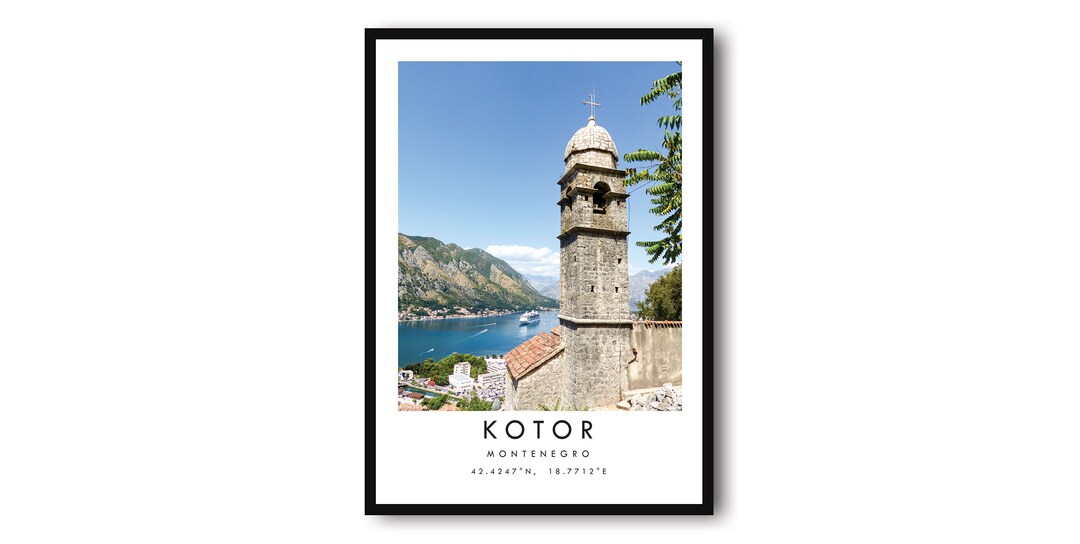 Kotor Travel Print, Kotor Poster, Unique Wallart Decor, Colour Home ...
