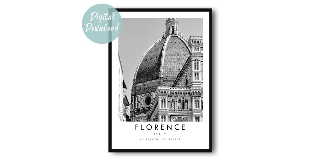 Florence Travel Poster Digital Download | Minimilist Wall Art ...