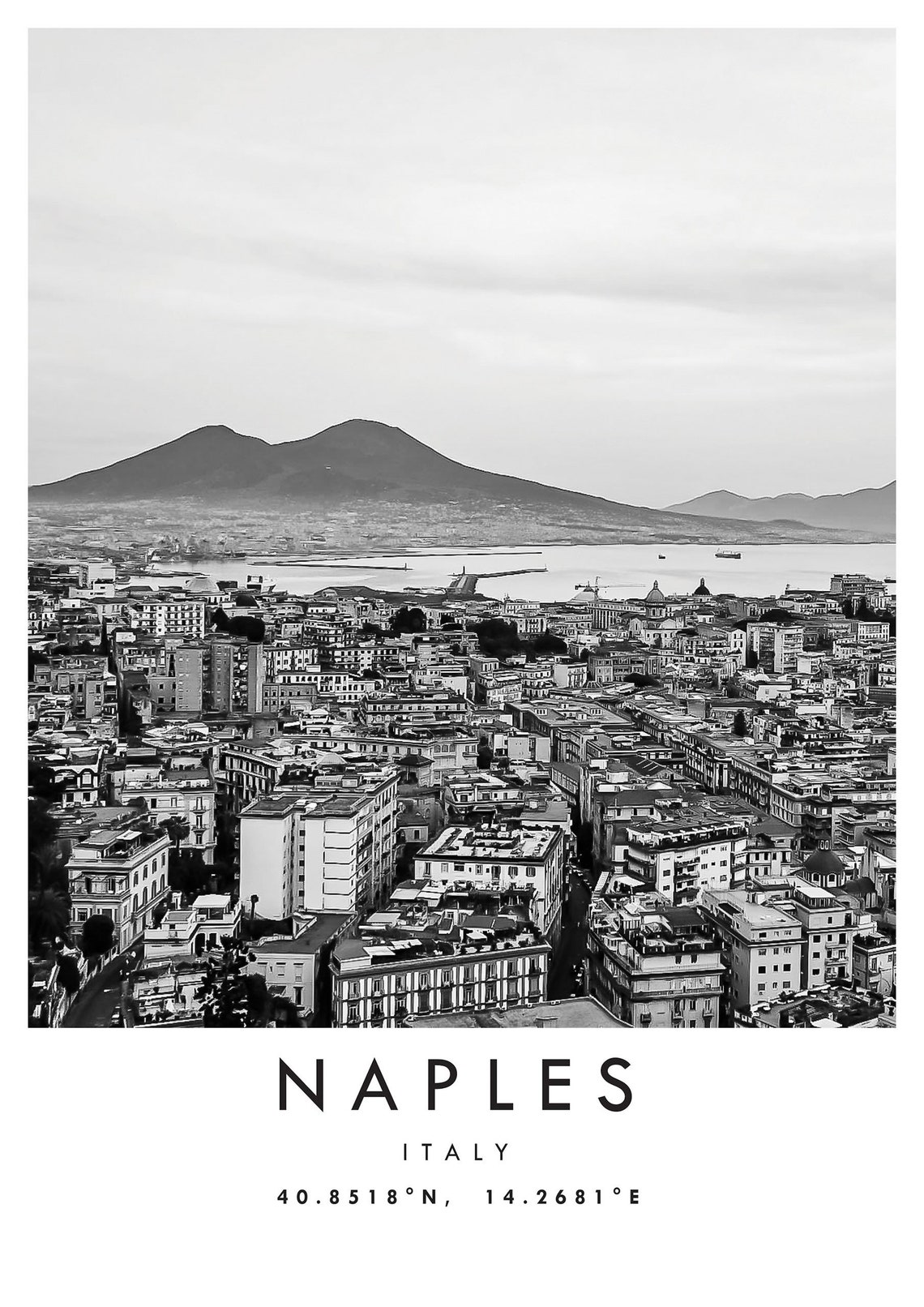 Naples Travel Print Naples Poster Unique Wallart Decor | Etsy