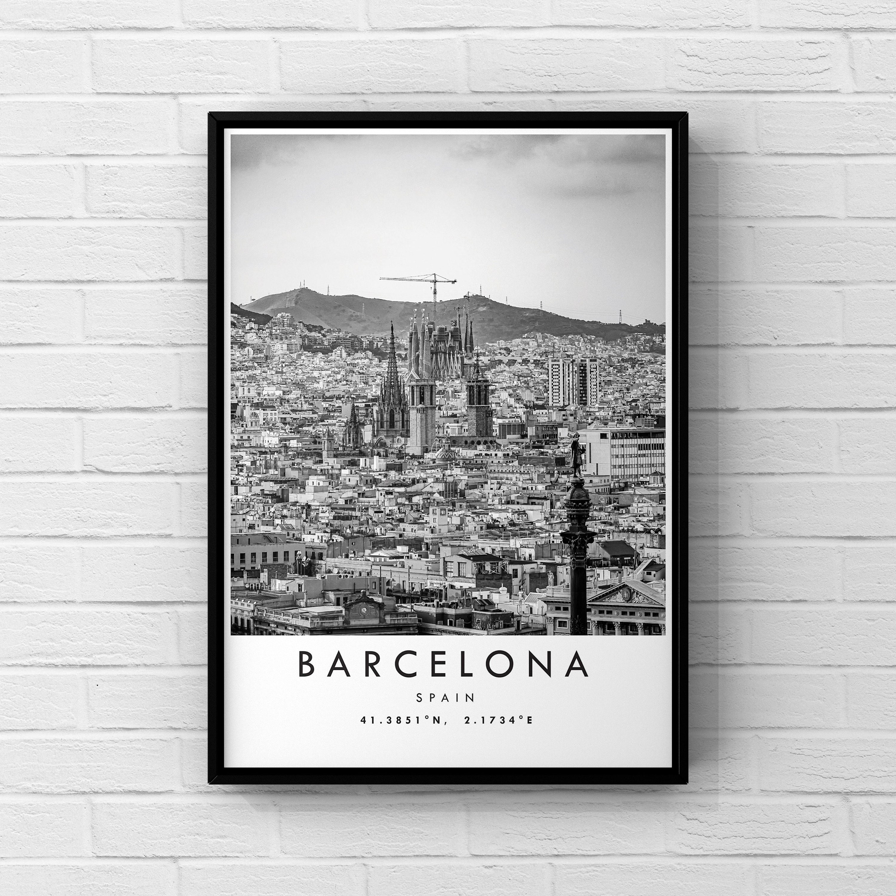 Barcelona Travel Print Barcelona Poster Unique Wallart | Etsy UK