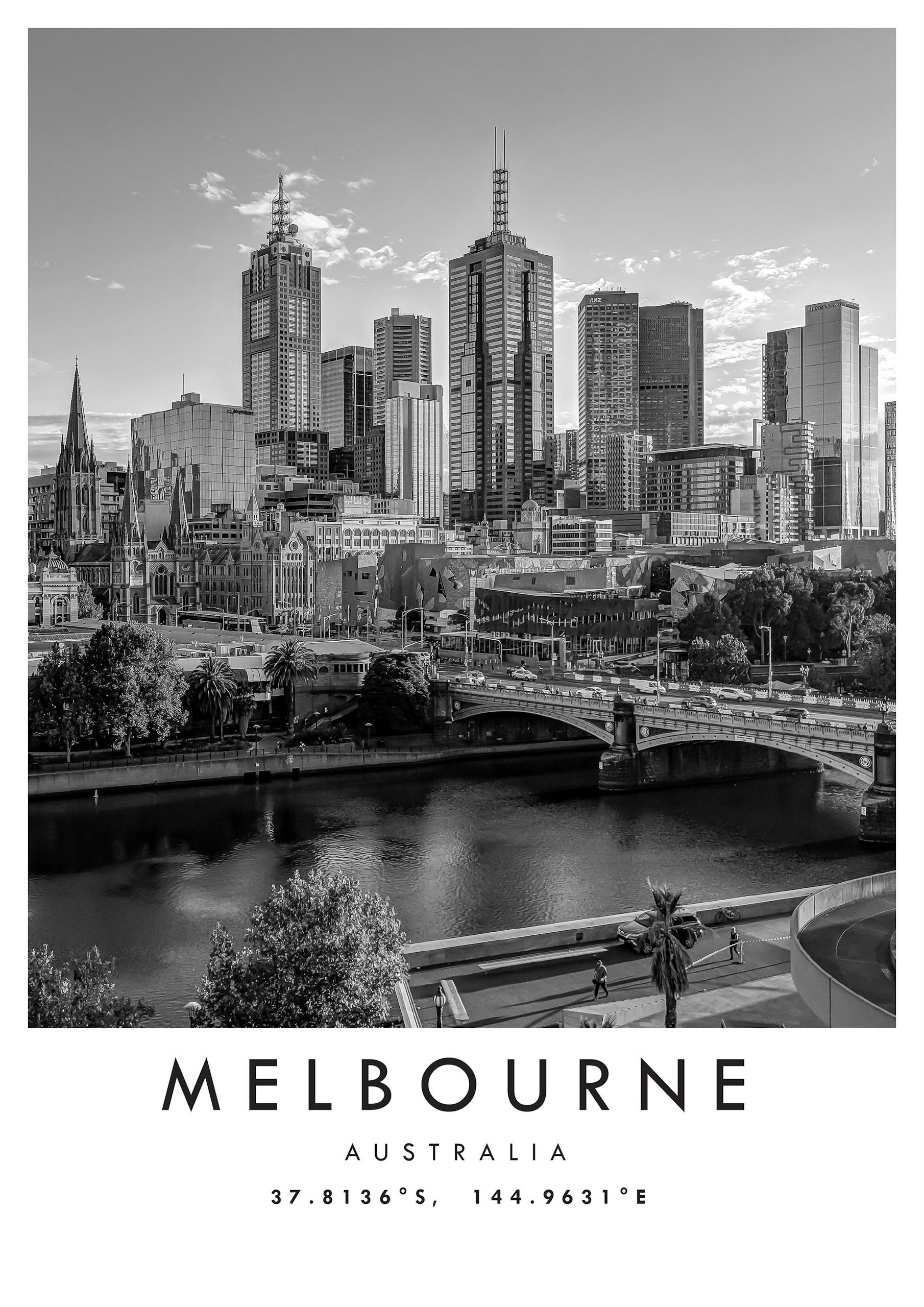 Melbourne Travel Print Melbourne Poster Print Melbourne Wall | Etsy