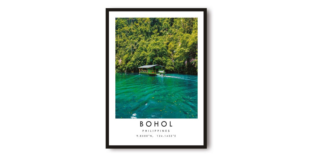 Bohol Travel Print, Bohol Poster, Unique Wall Art, Minimalist Home ...
