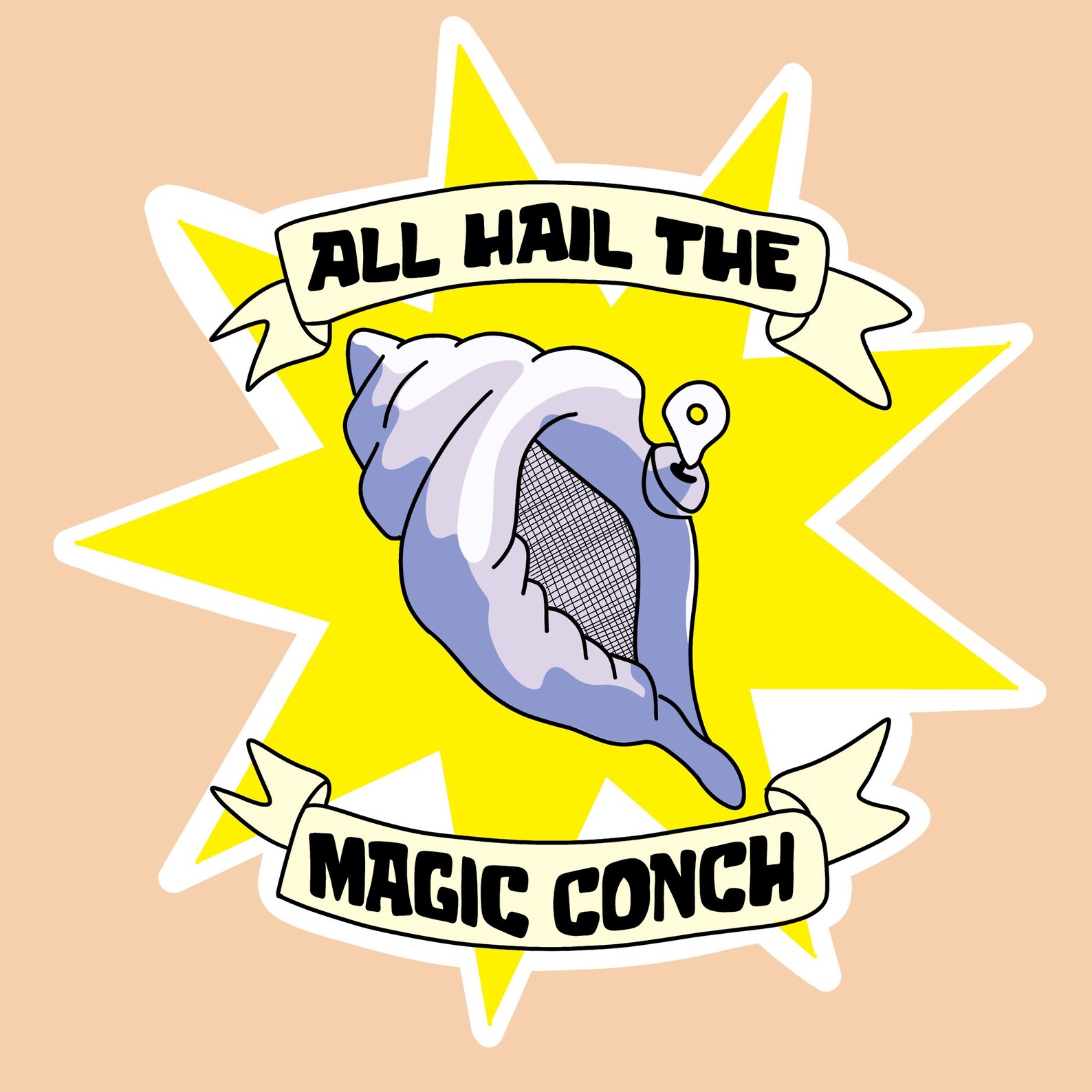 Magic Conch / Spongebob / Funny / Hydroflask sticker / Patrick | Etsy