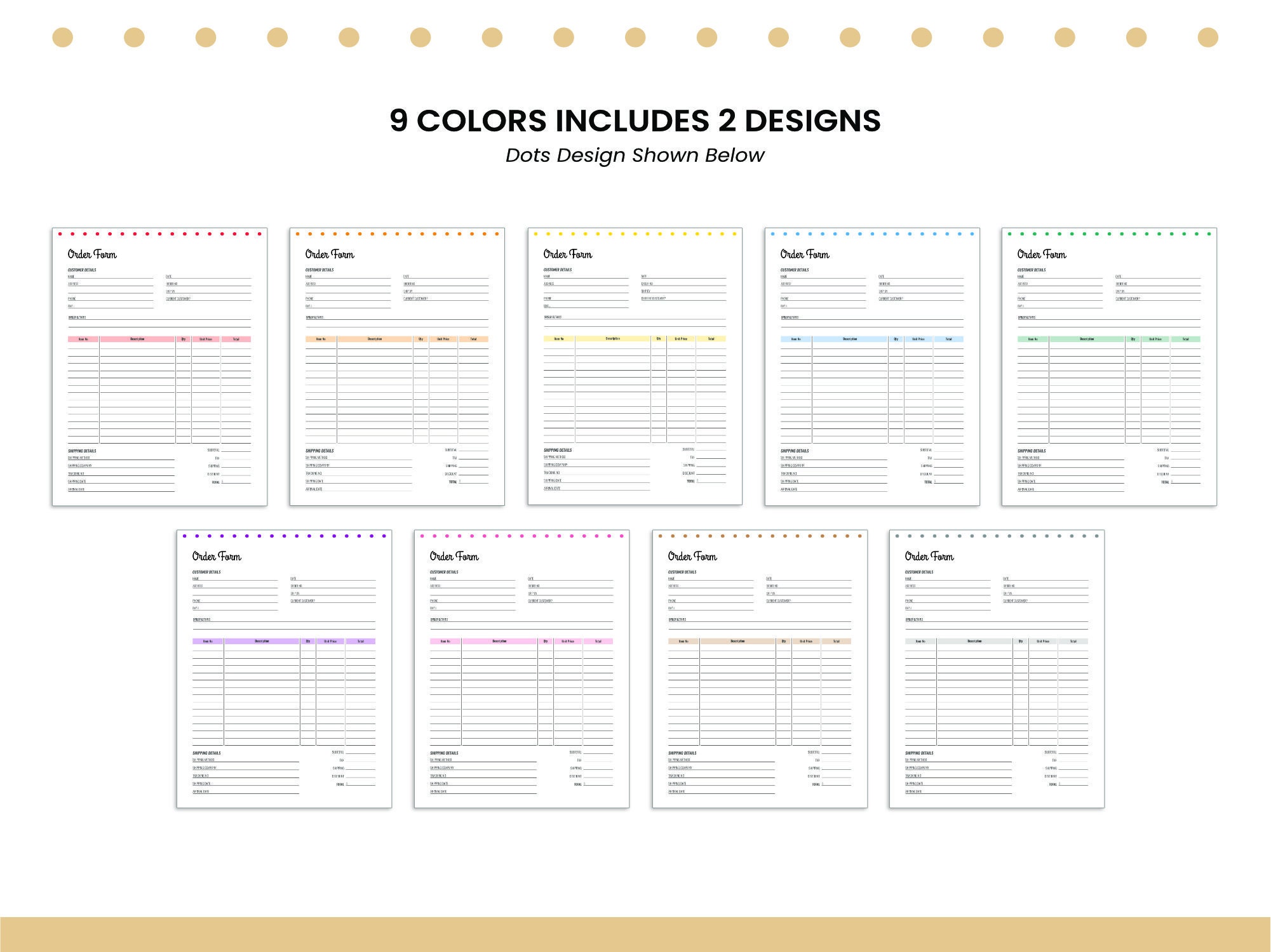 Order Form Template Form, Customer Order Form Printable, Purchase Order ...