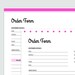 Order Form Template Form, Customer Order Form Printable, Purchase Order ...