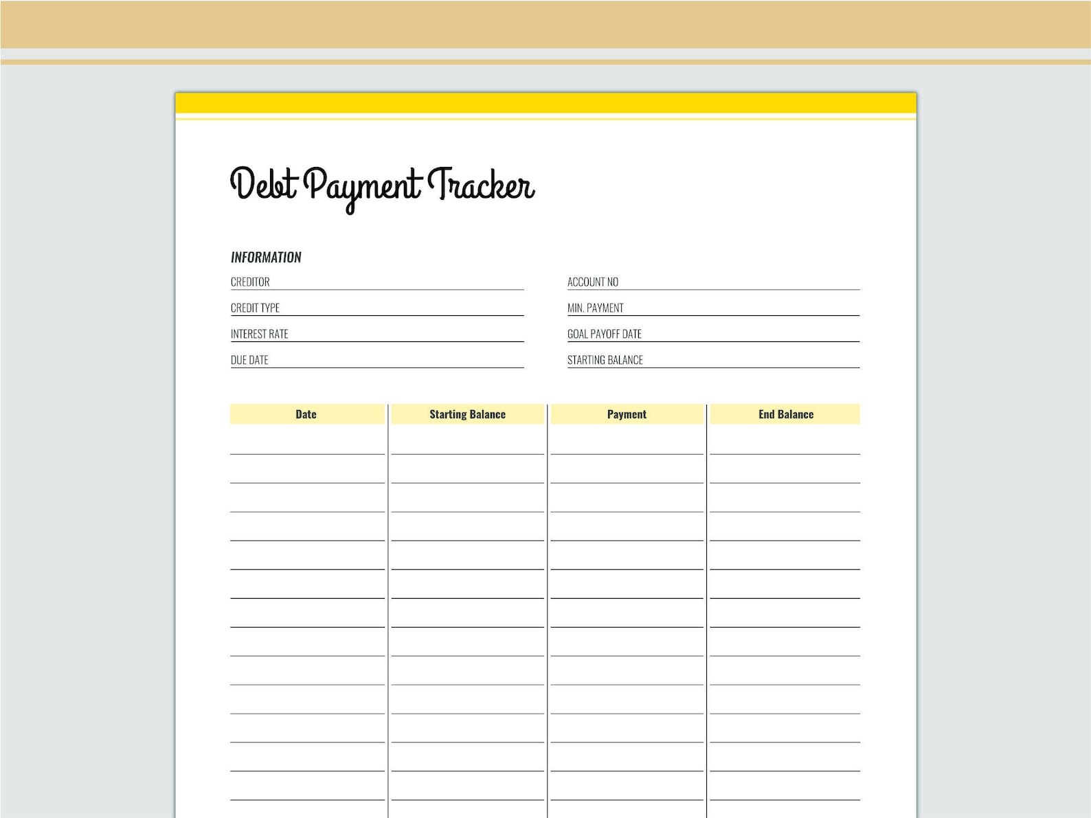 Debt Payment Tracker Printable Form, Money Planner, Budget Planner ...