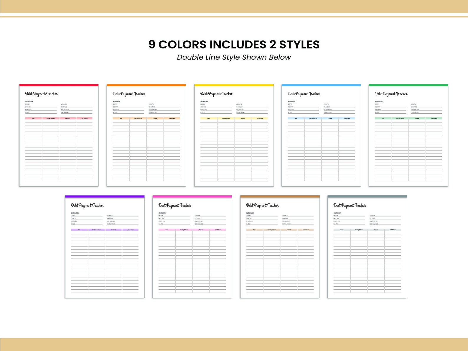 Debt Payment Tracker Printable Form, Money Planner, Budget Planner ...