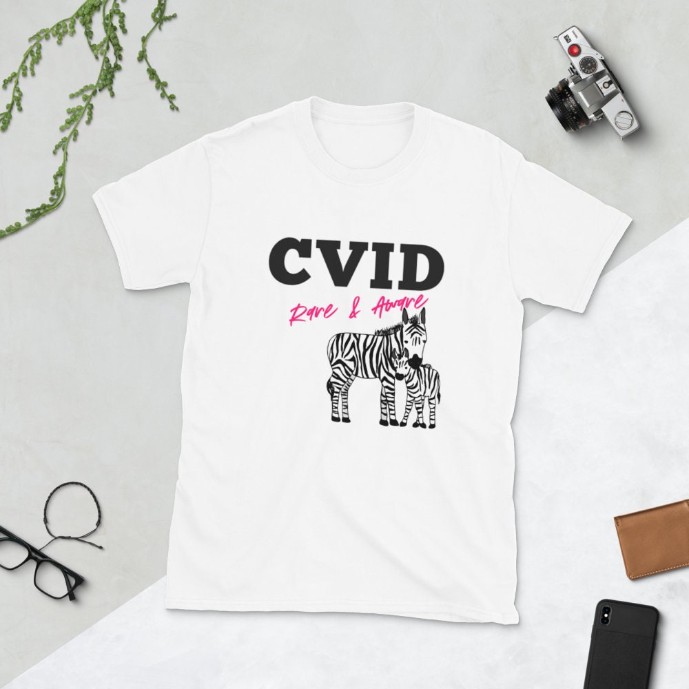 CVID Rare & Aware; Common Variable Immune Deficiency; Zebra Tshirt ...