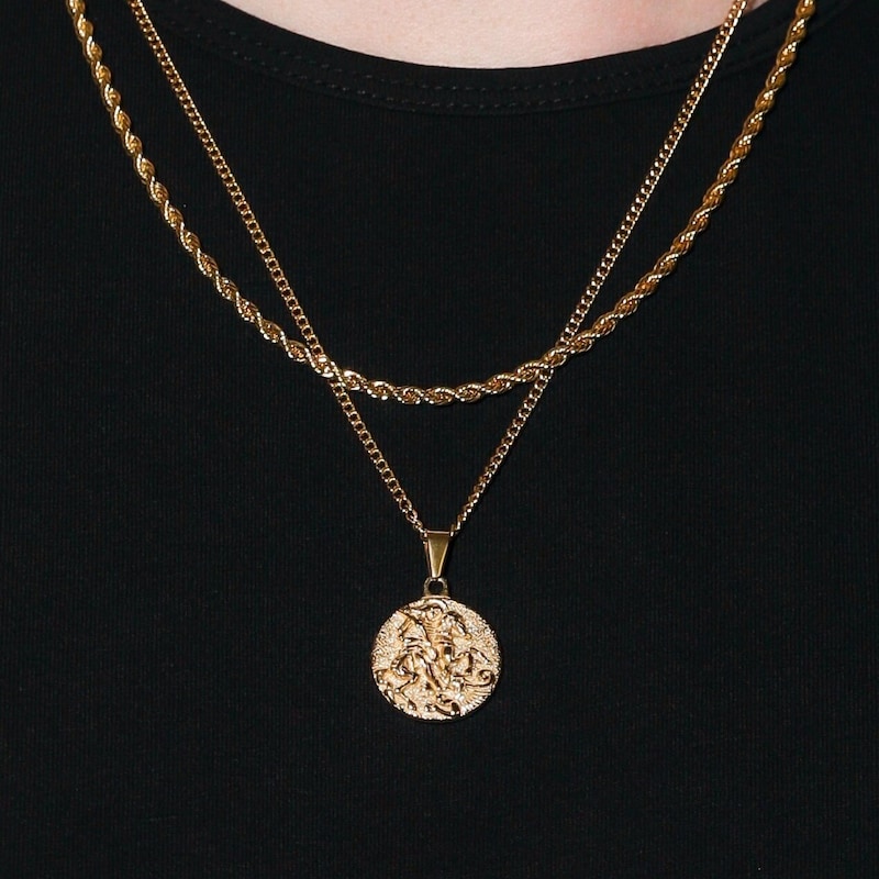 St George Pendant 14k Gold - Etsy