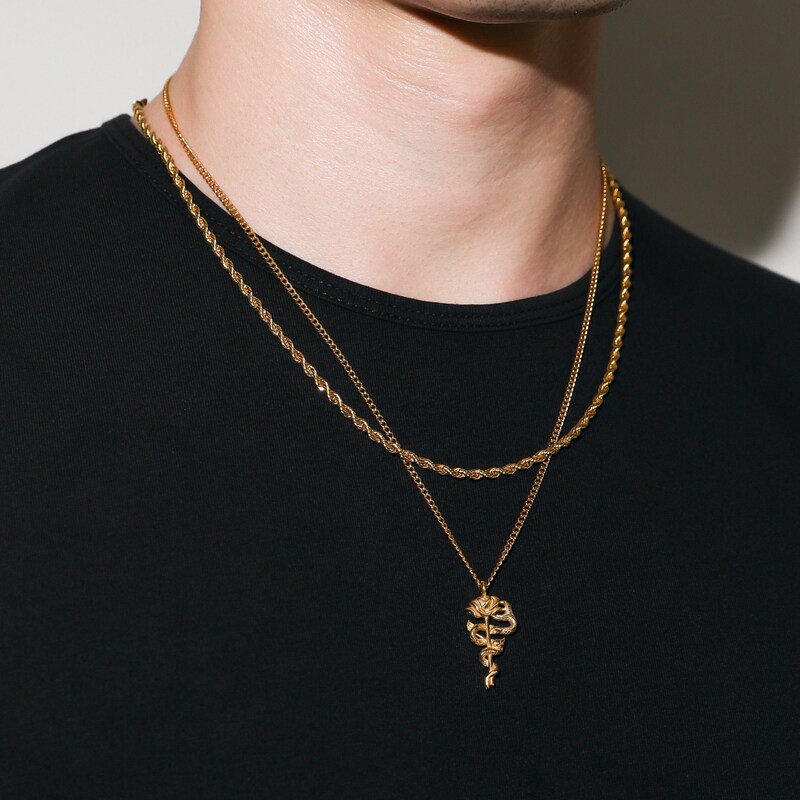 Snake Necklace Mens - Etsy