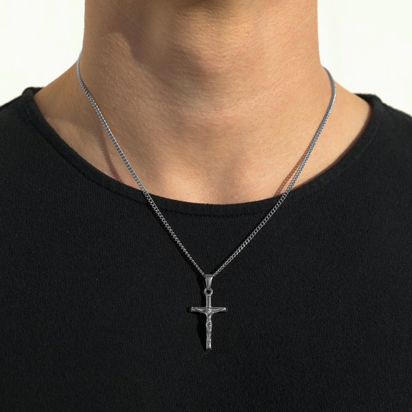 Chains Crucifix Catholic - Etsy