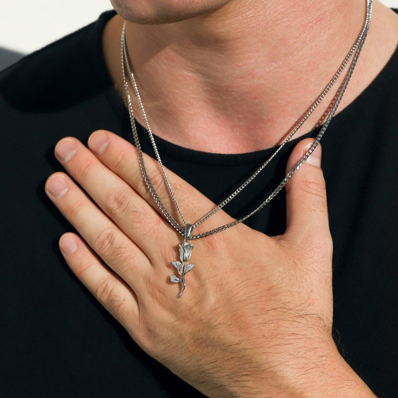 Rose Necklace - Etsy