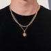 Necklace Set for Men- 18k Gold Sun Pendant Necklace for Man Chain Man ...
