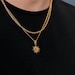 Necklace Set for Men- 18k Gold Sun Pendant Necklace for Man Chain Man ...