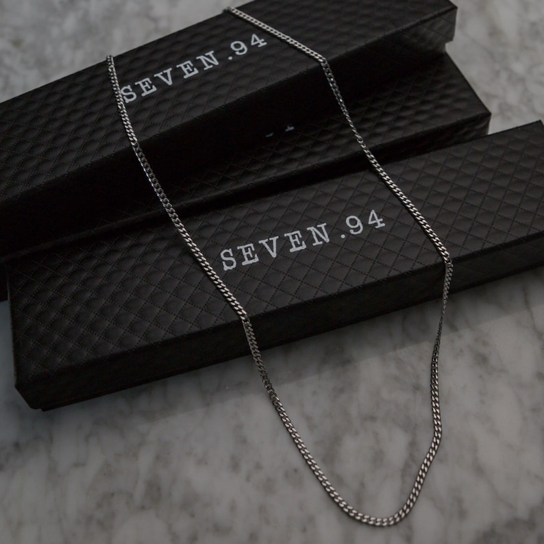 Necklace Set for Men - Silver Rose Pendant Cuban Link Chain Set Chain ...