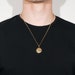18k Gold Zeus Coin Pendant Chain Mens Greek God Zeus Necklace - Etsy