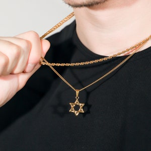 Silver Star of David Pendant for Man Star of David Chain Pendant for ...