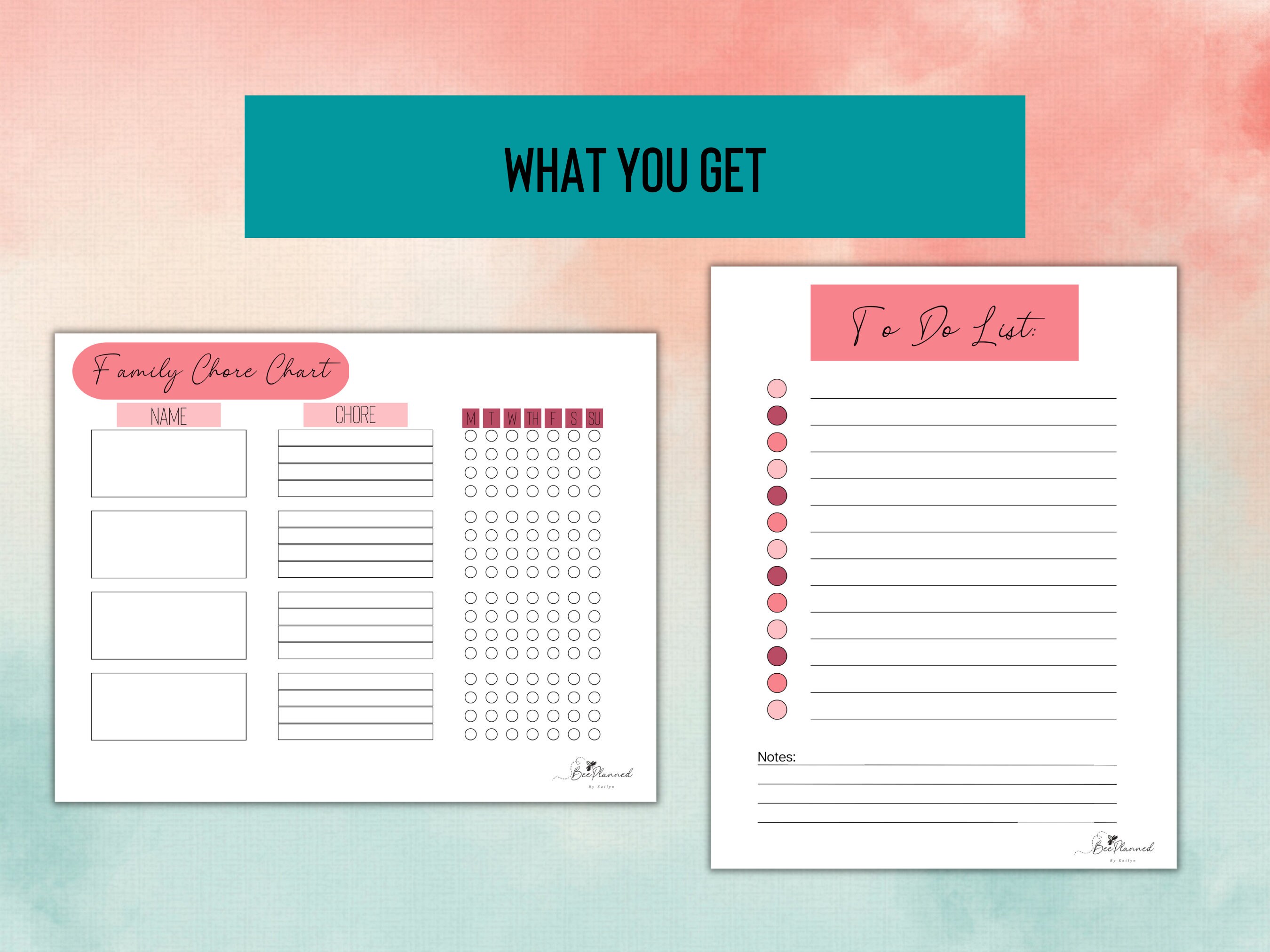 Cleaning Productivity Planner, Family Chore Chart, to Do List, Cleaning ...