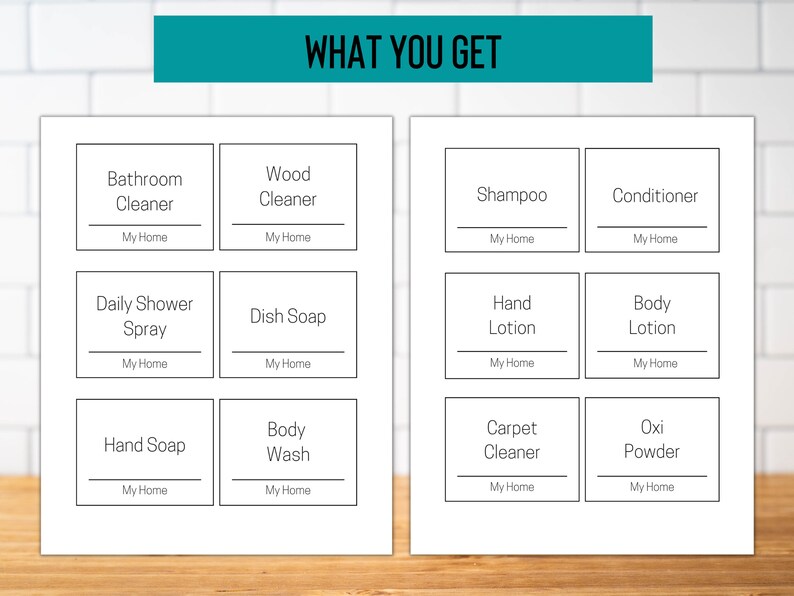 Cleaning Product/bathroom Product Label Template, Printable Digital ...
