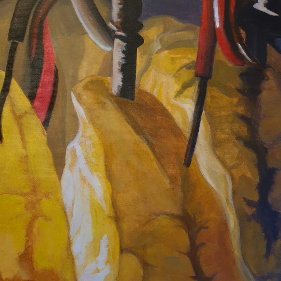 Segmented - Acrylic Painting on Canvas Board 10x10 Inch - Etsy