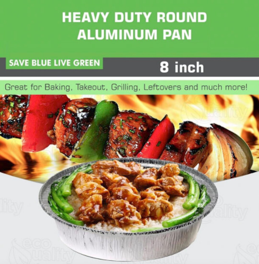 Disposable Round Aluminum Foil Take-out Pans 8 Inch. - Etsy