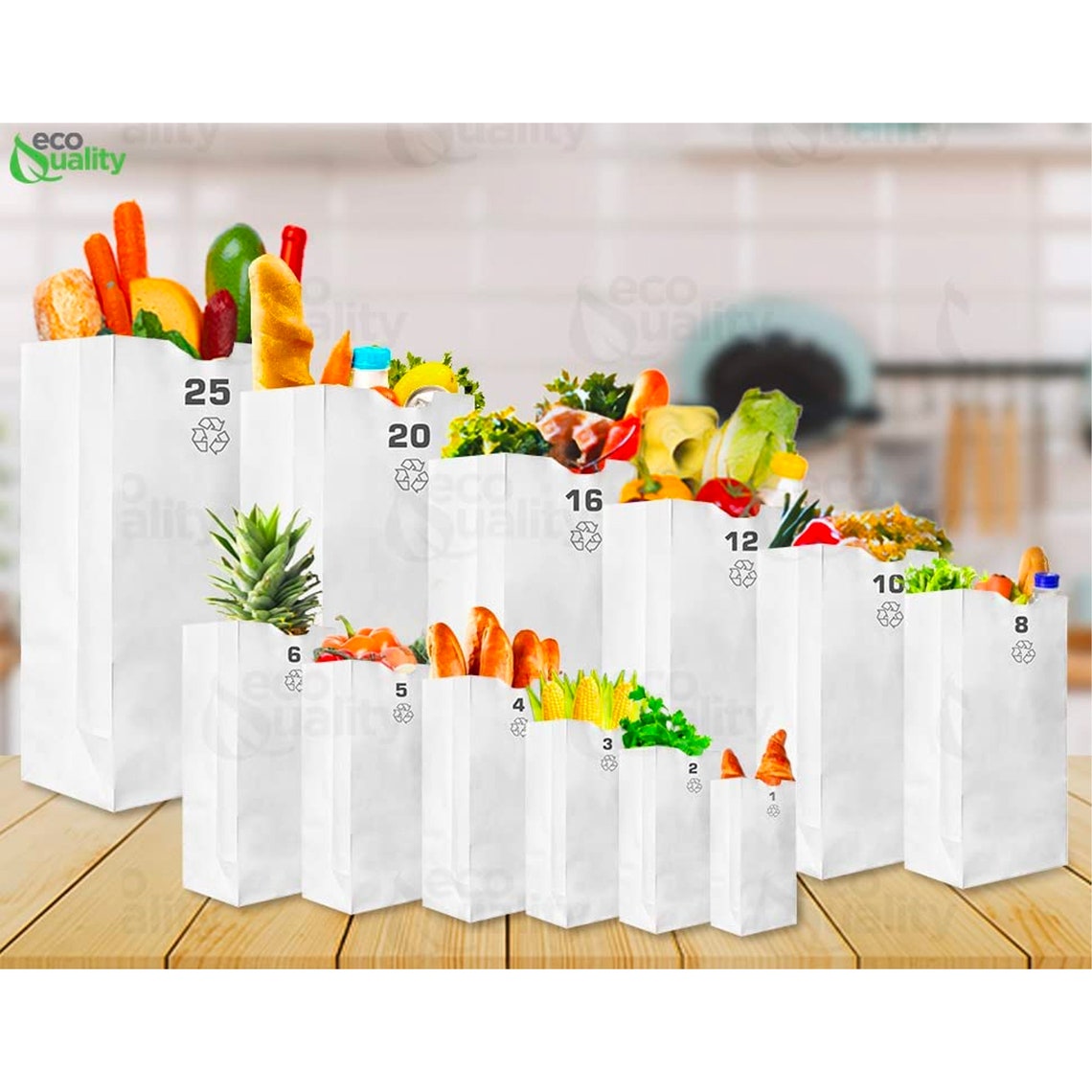 White Kraft Paper Lunch Bags 4 LB Capacity Paper Bags - Etsy