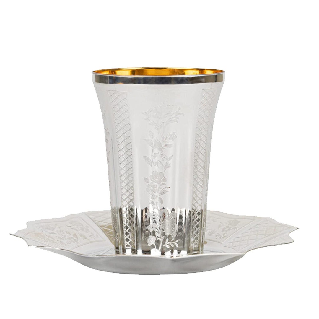 Silver and Gold Disposable Plastic Kiddush Cups and Plates Set 5.5oz - Etsy