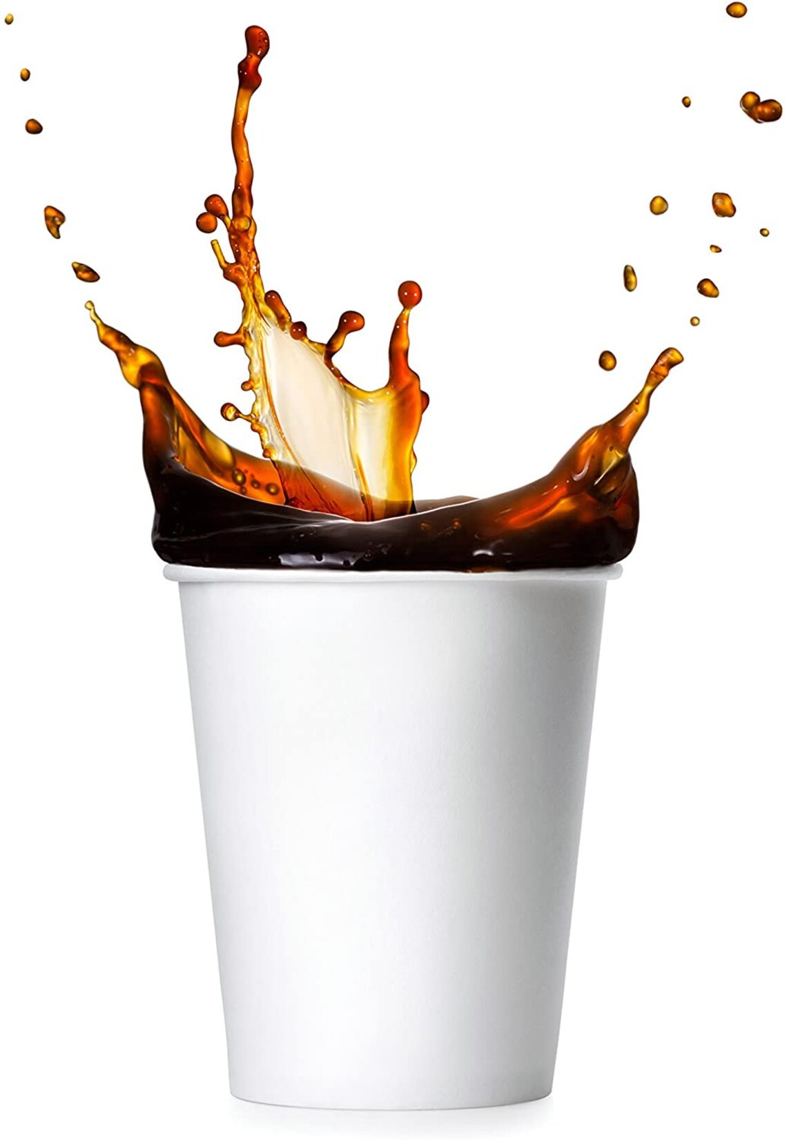 Large 16oz White Paper Coffee Cups With Black Lids 100 - Etsy