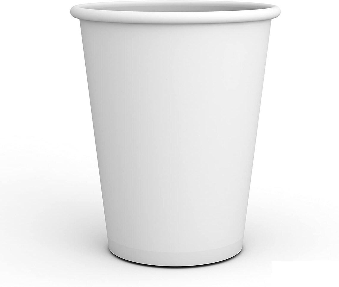 Large 16oz White Paper Coffee Cups with Black Lids 100 | Etsy