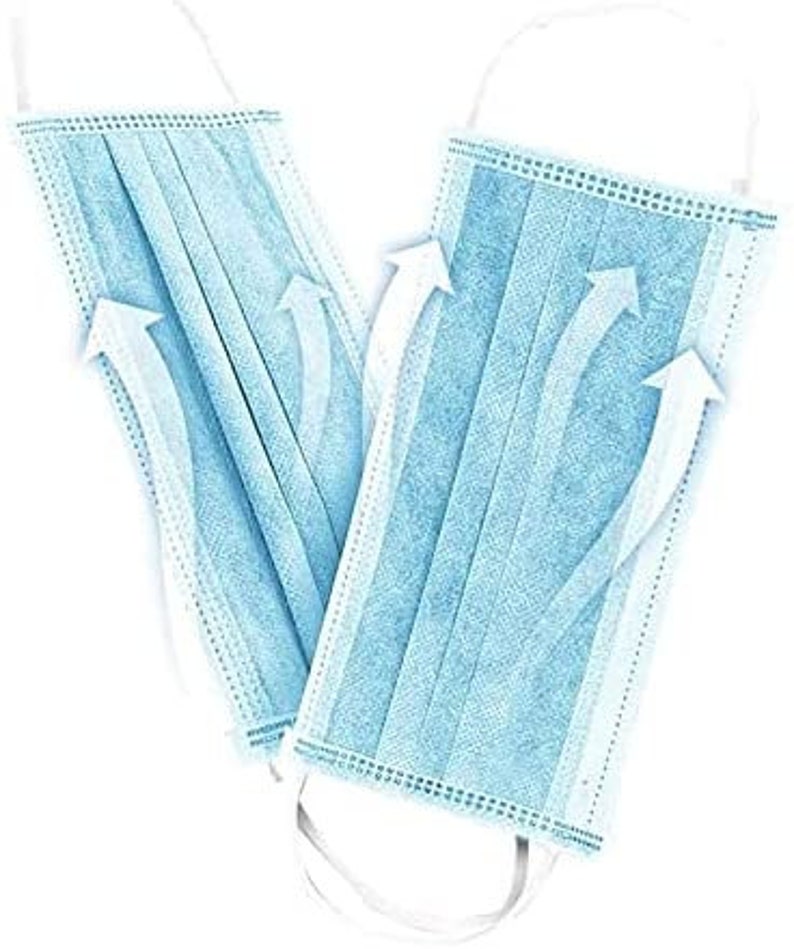 50 Pack 3 Ply Face Mask Ear Loop Masks Mouth Cover - Etsy