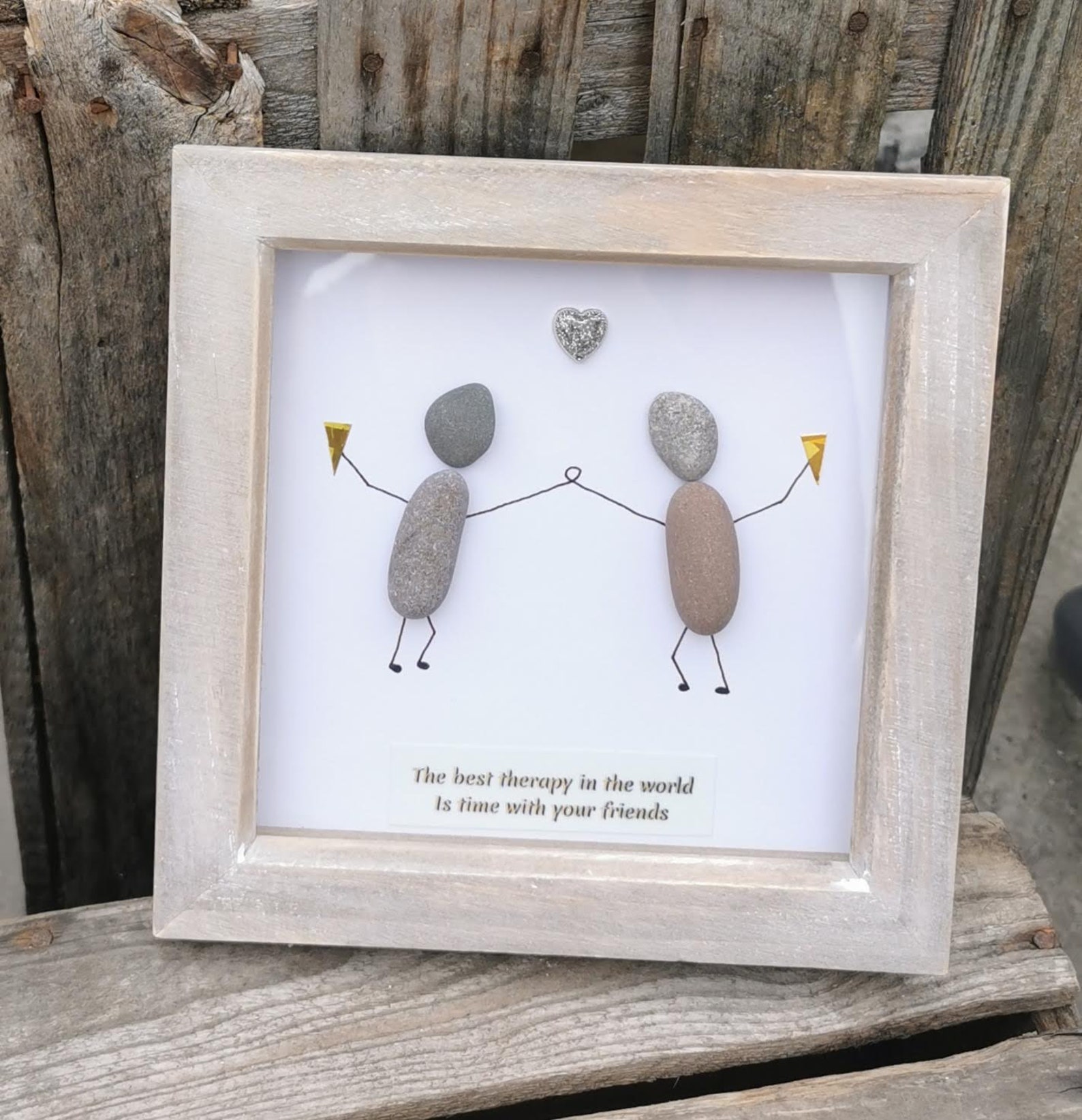 Best Friends Pebble Art Humorous Group of Animated Pebble | Etsy