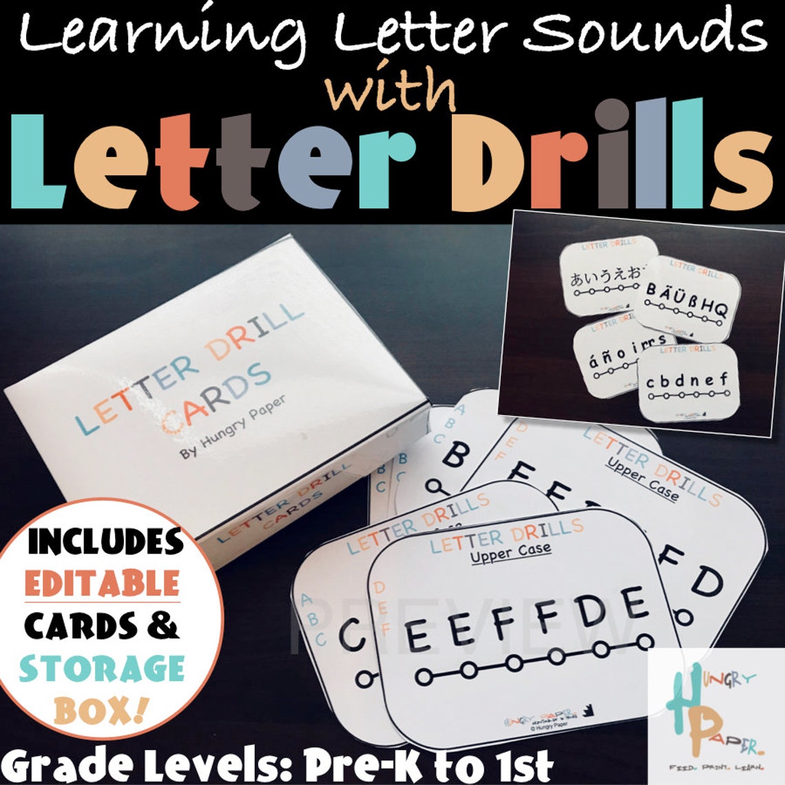 Learning Letter Sounds With Letter Drill Cards [digital Download] - Etsy