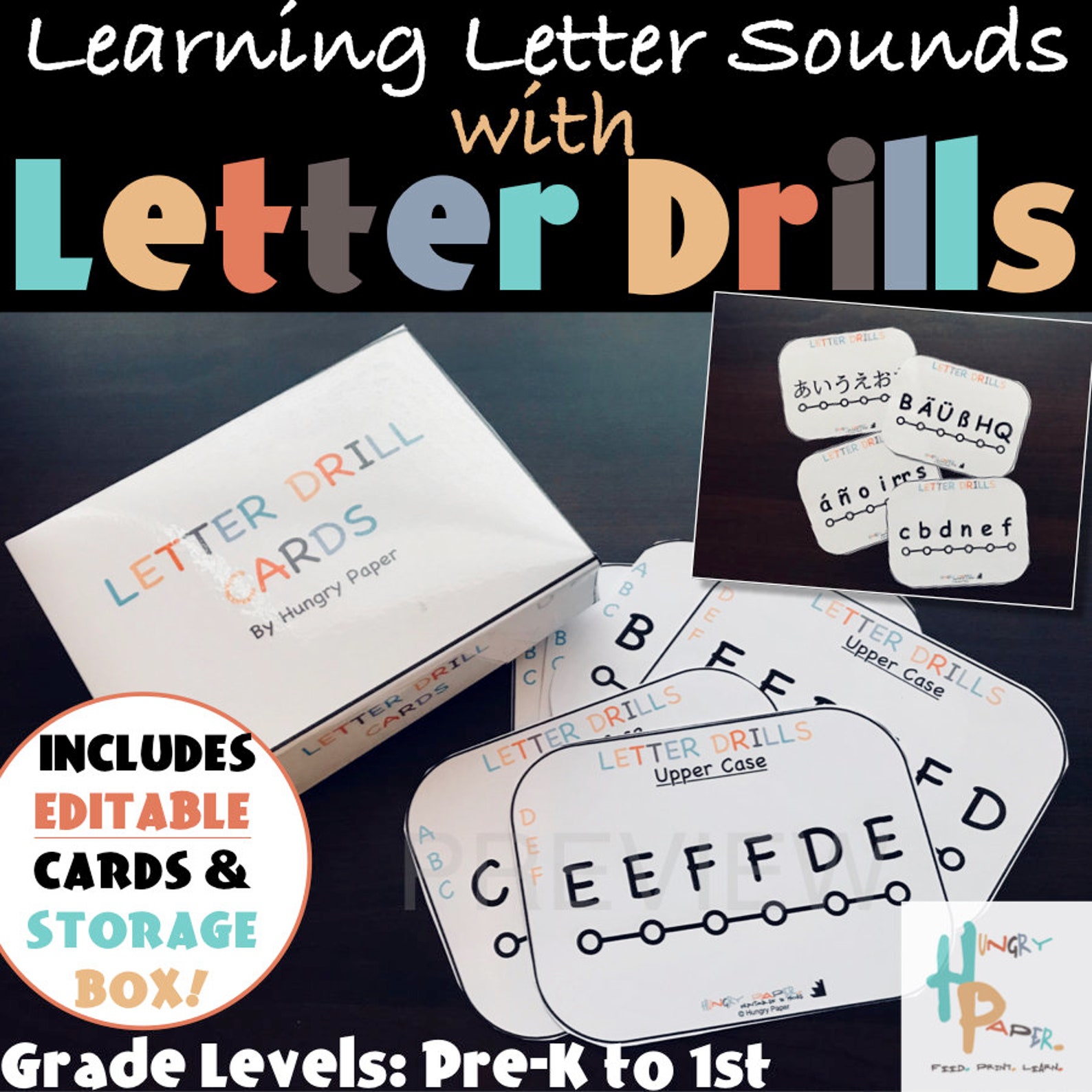 Learning Letter Sounds With Letter Drill Cards [digital Download] - Etsy