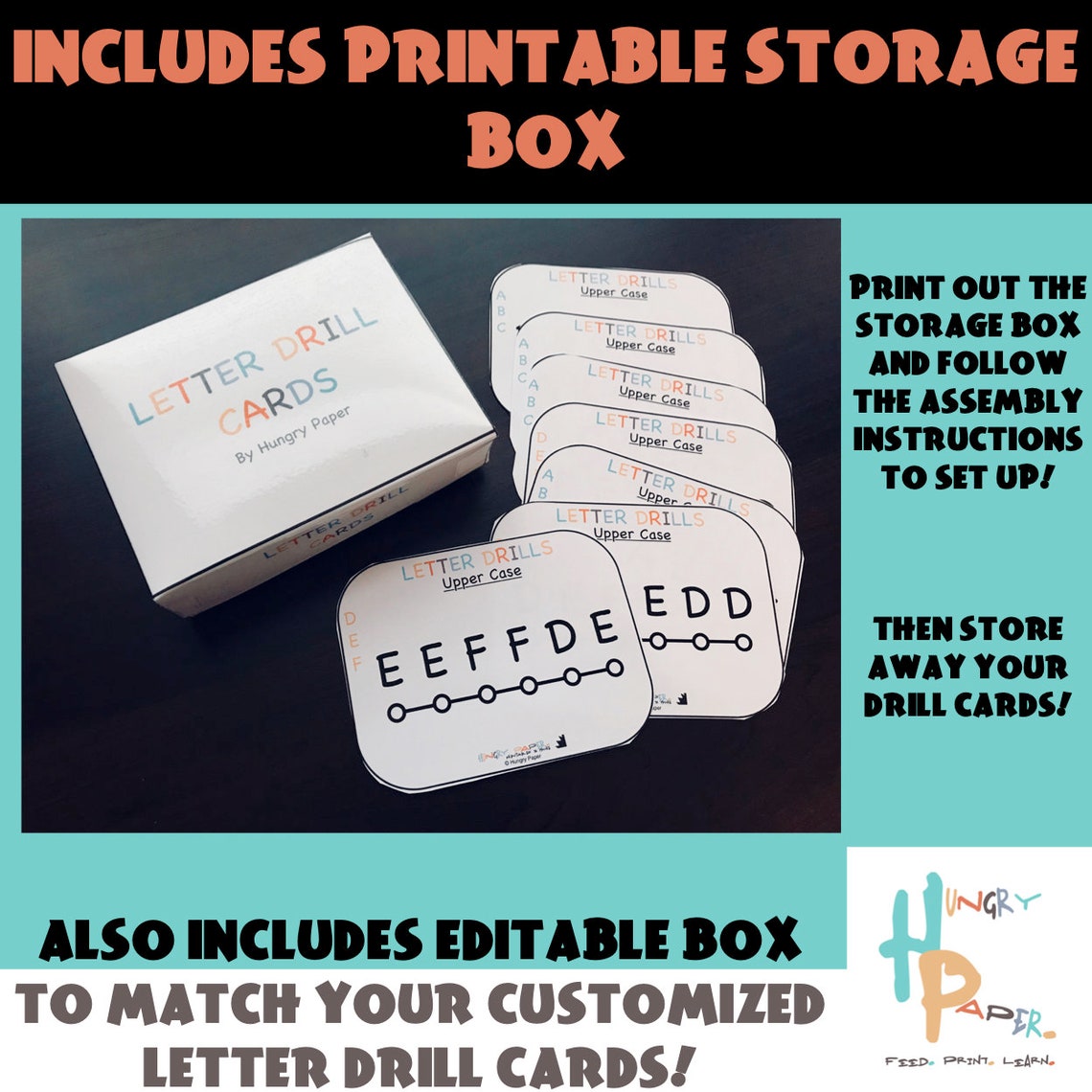 Learning Letter Sounds With Letter Drill Cards [digital Download] - Etsy