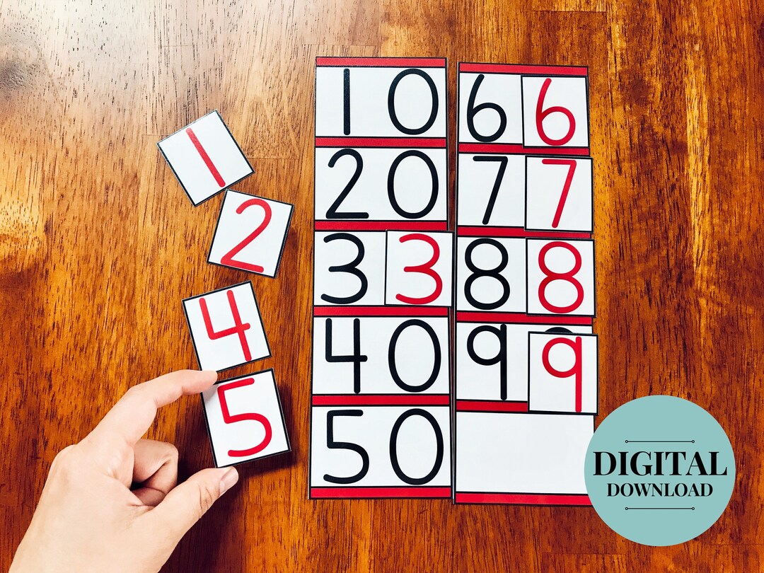 Montessori Inspired Teens and Tens Boards With Digit Cards [digital ...